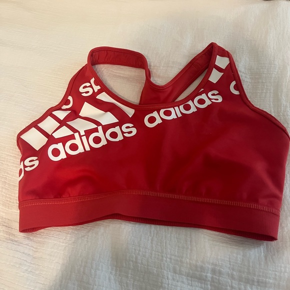 adidas | Intimates & Sleepwear | Adidas M Red Sports Bra | Poshmark